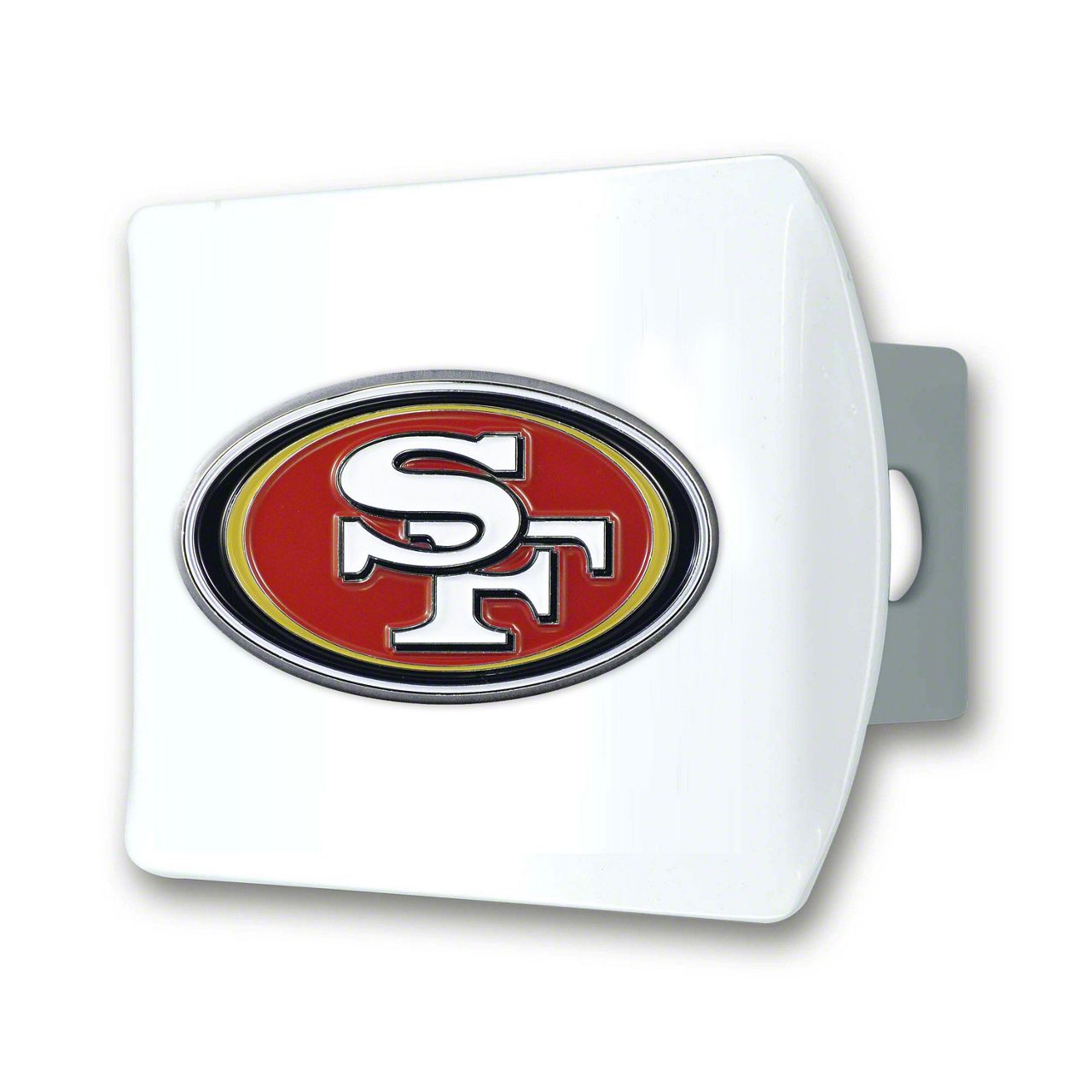 Universal XT Hitch Cover with San Francisco 49ers Logo; White ...