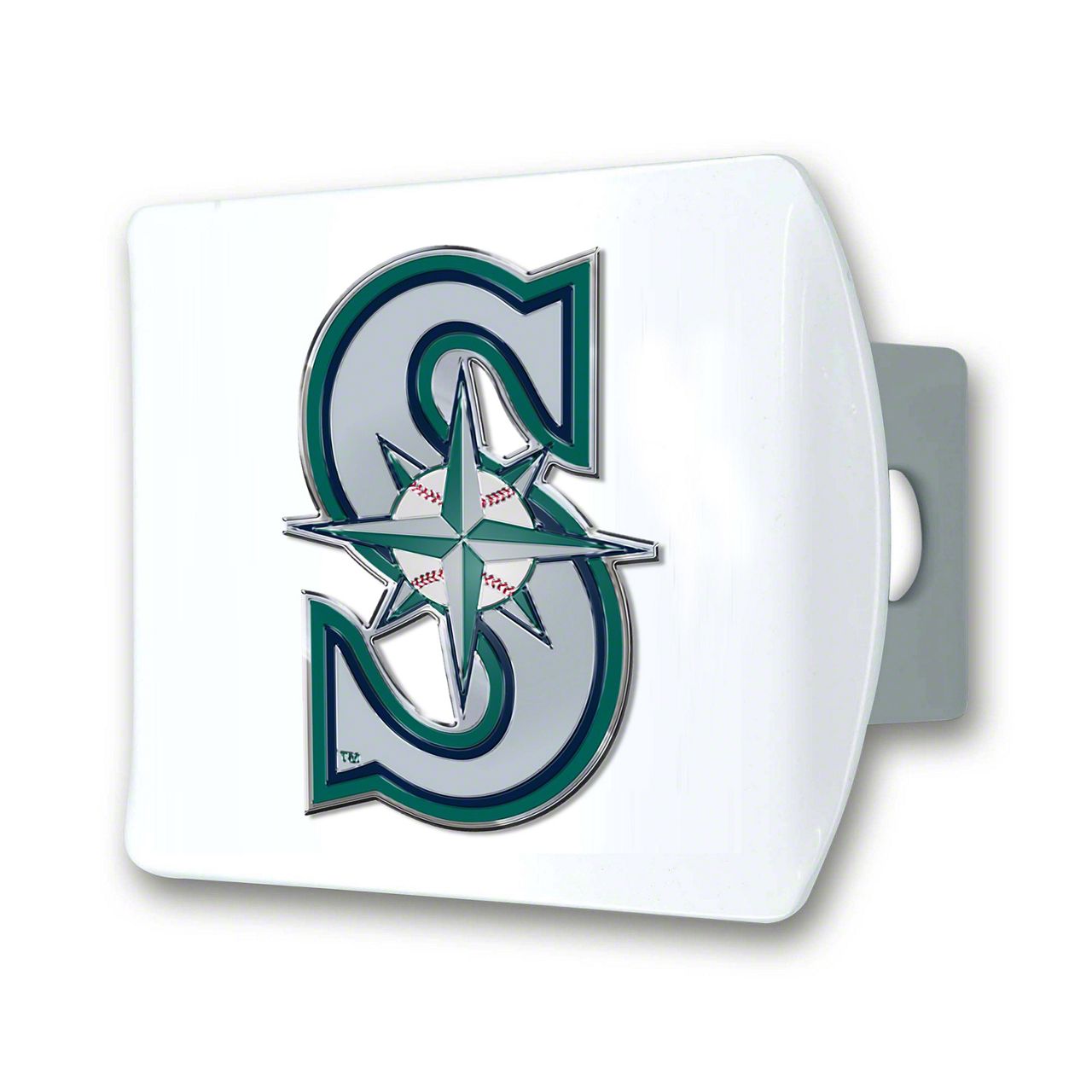 Universal XT Hitch Cover with Seattle Mariners Logo; White (Universal ...
