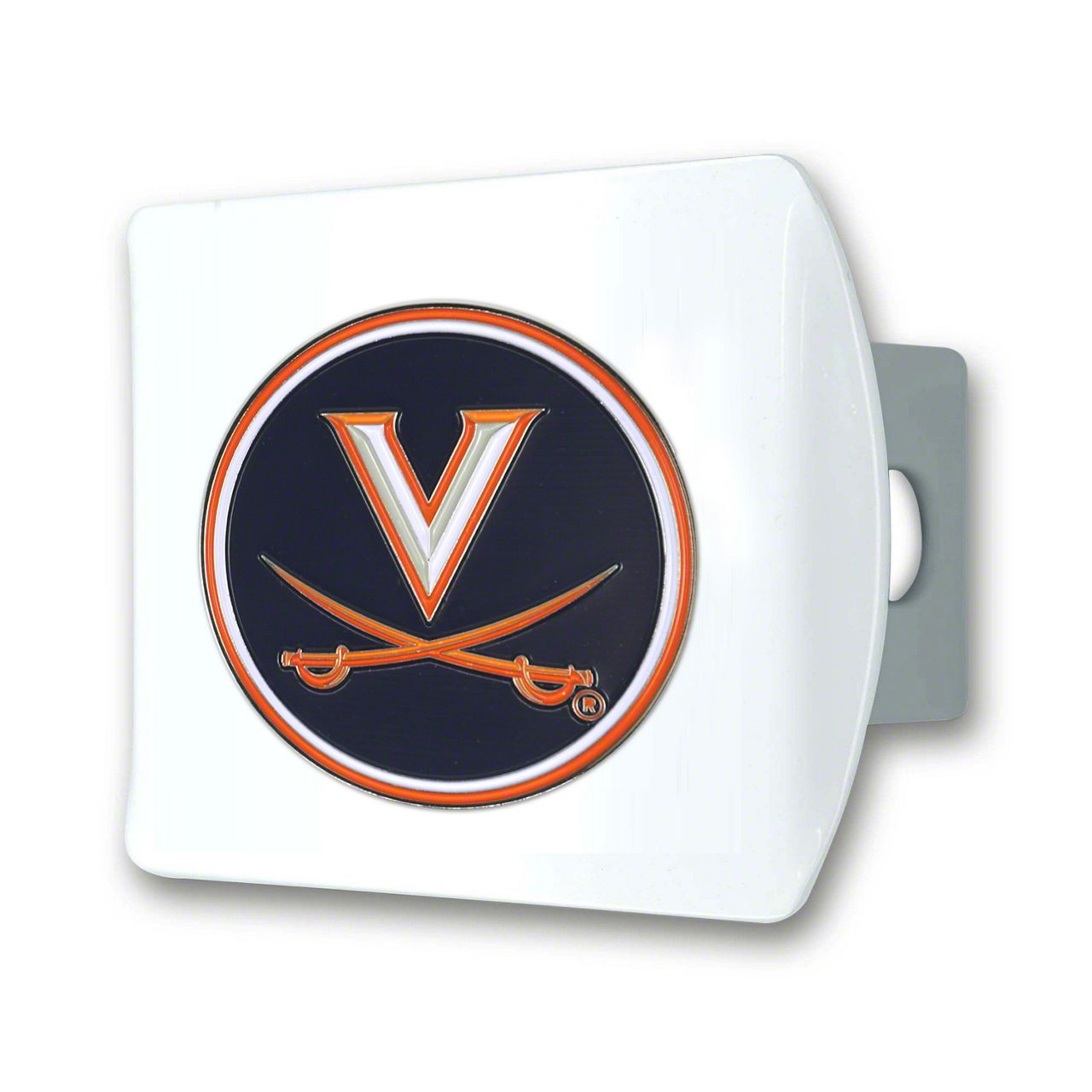 Universal XT Hitch Cover with Virginia Logo; White (Universal; Some ...