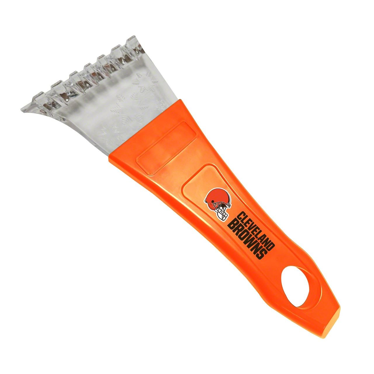 Universal XT Ice Scaper with Cleveland Browns Logo; Orange - Free Shipping