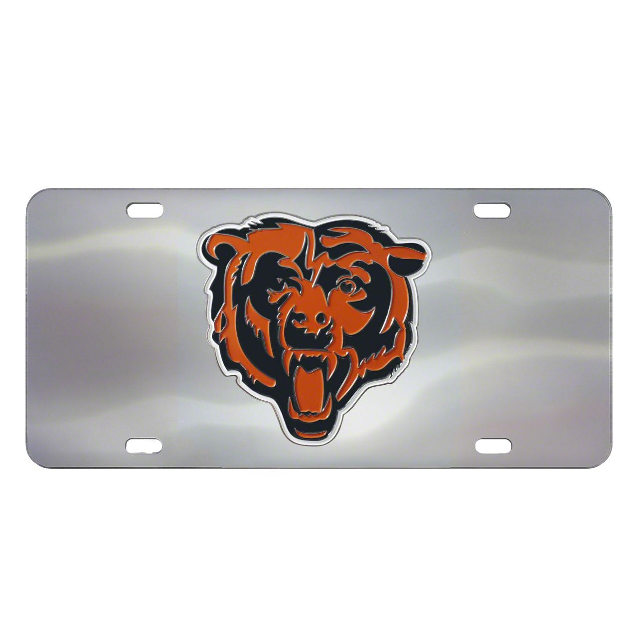 Universal XT License Plate with Chicago Bears Logo; Stainless Steel ...
