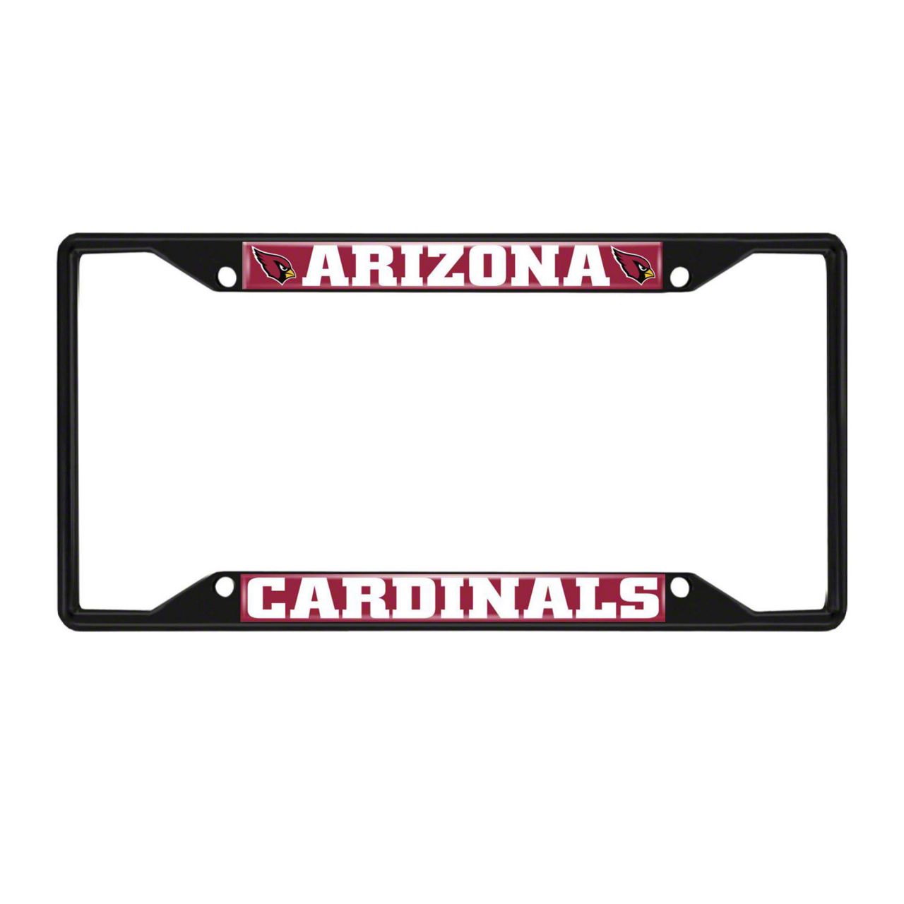 Universal XT License Plate Frame with Arizona Cardinals Logo; Black and ...