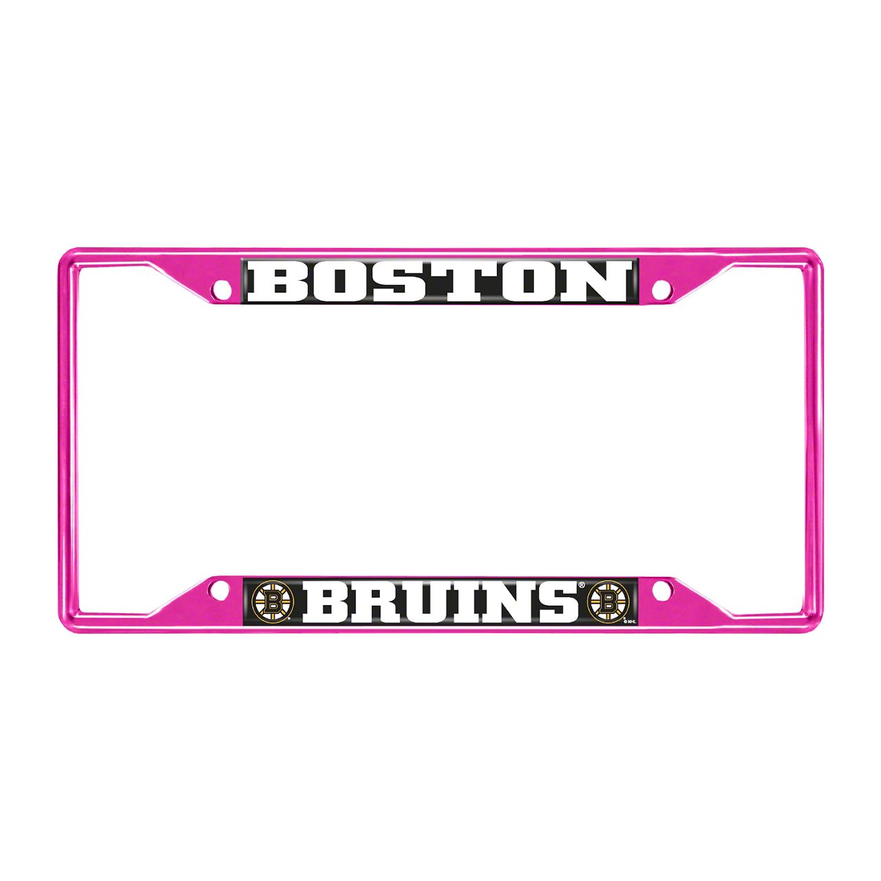 Universal XT License Plate Frame with Boston Bruins; Pink (Universal ...