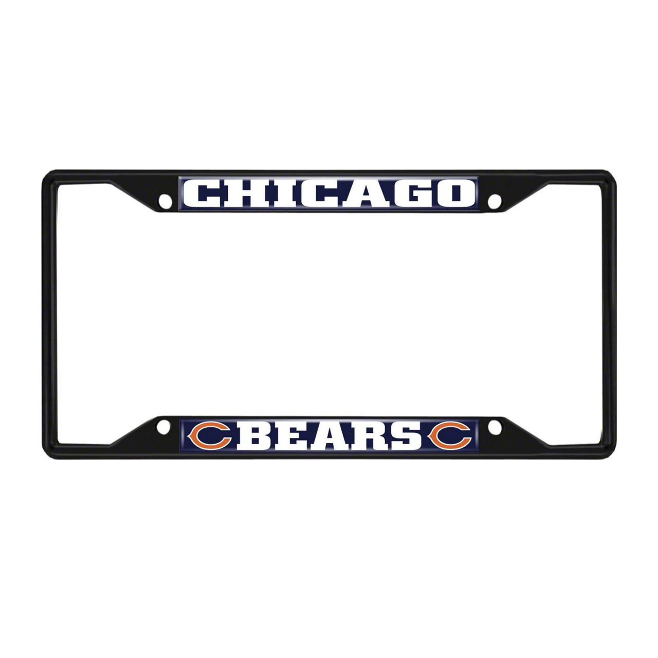 Universal XT License Plate Frame with Chicago Bears Logo; Black and ...