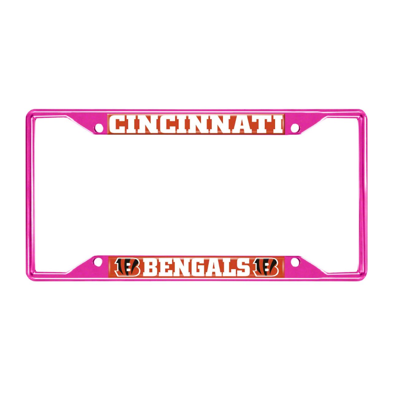 Universal XT License Plate Frame with Cincinnati Bengals; Pink ...