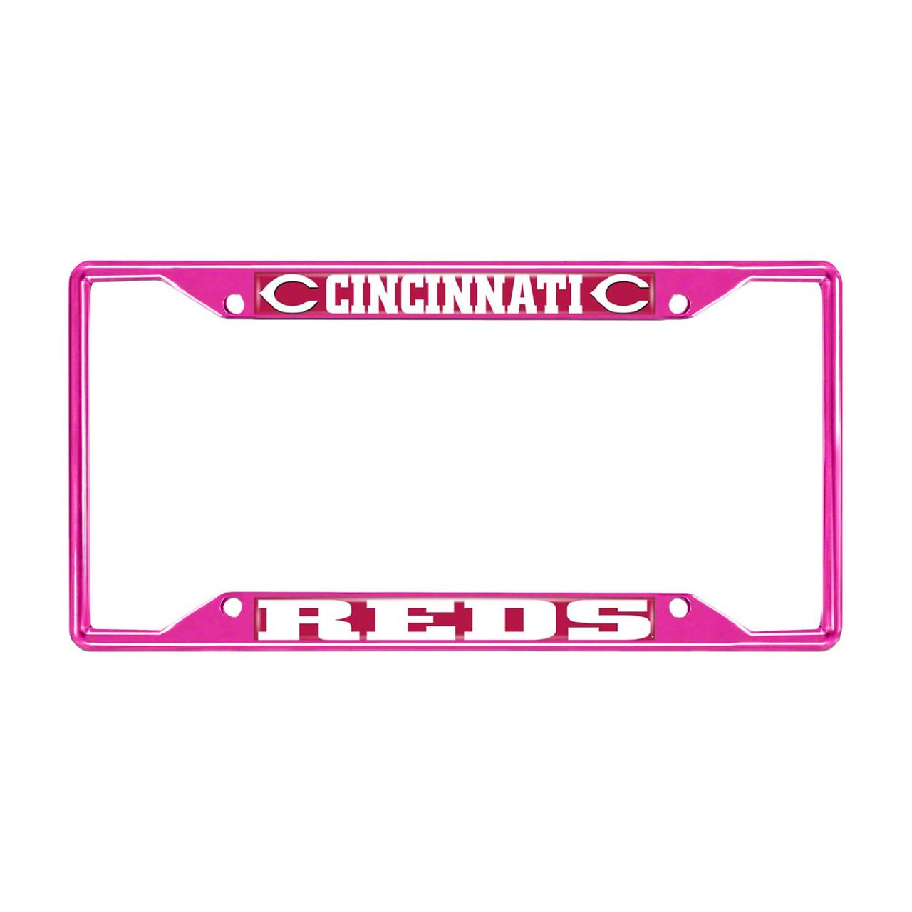 Universal XT License Plate Frame with Cincinnati Reds; Pink (Universal ...