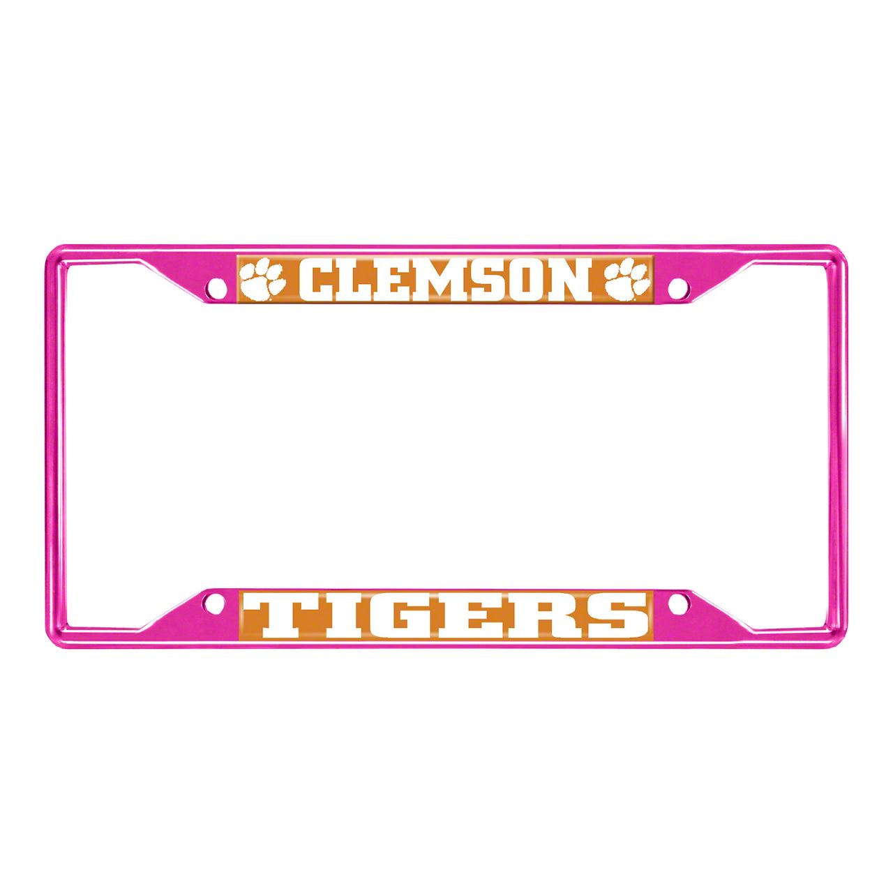 Universal XT License Plate Frame with Clemson; Pink (Universal; Some ...