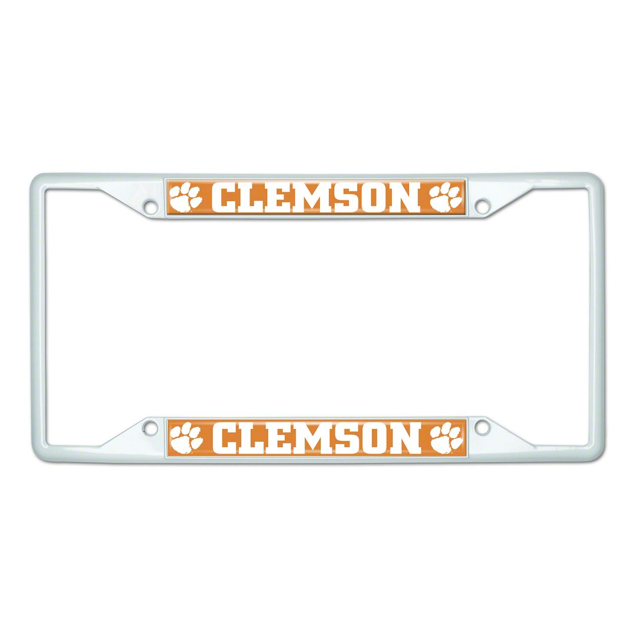 Universal XT License Plate Frame with Clemson; White (Universal; Some ...