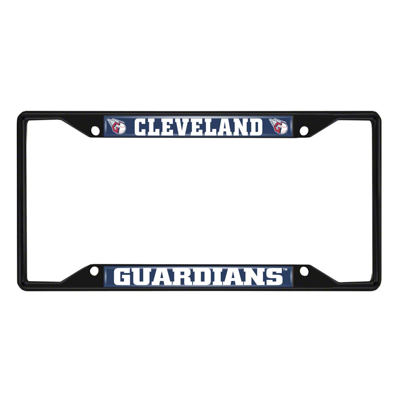 Universal XT License Plate Frame with Cleveland Guardians Logo; Black ...