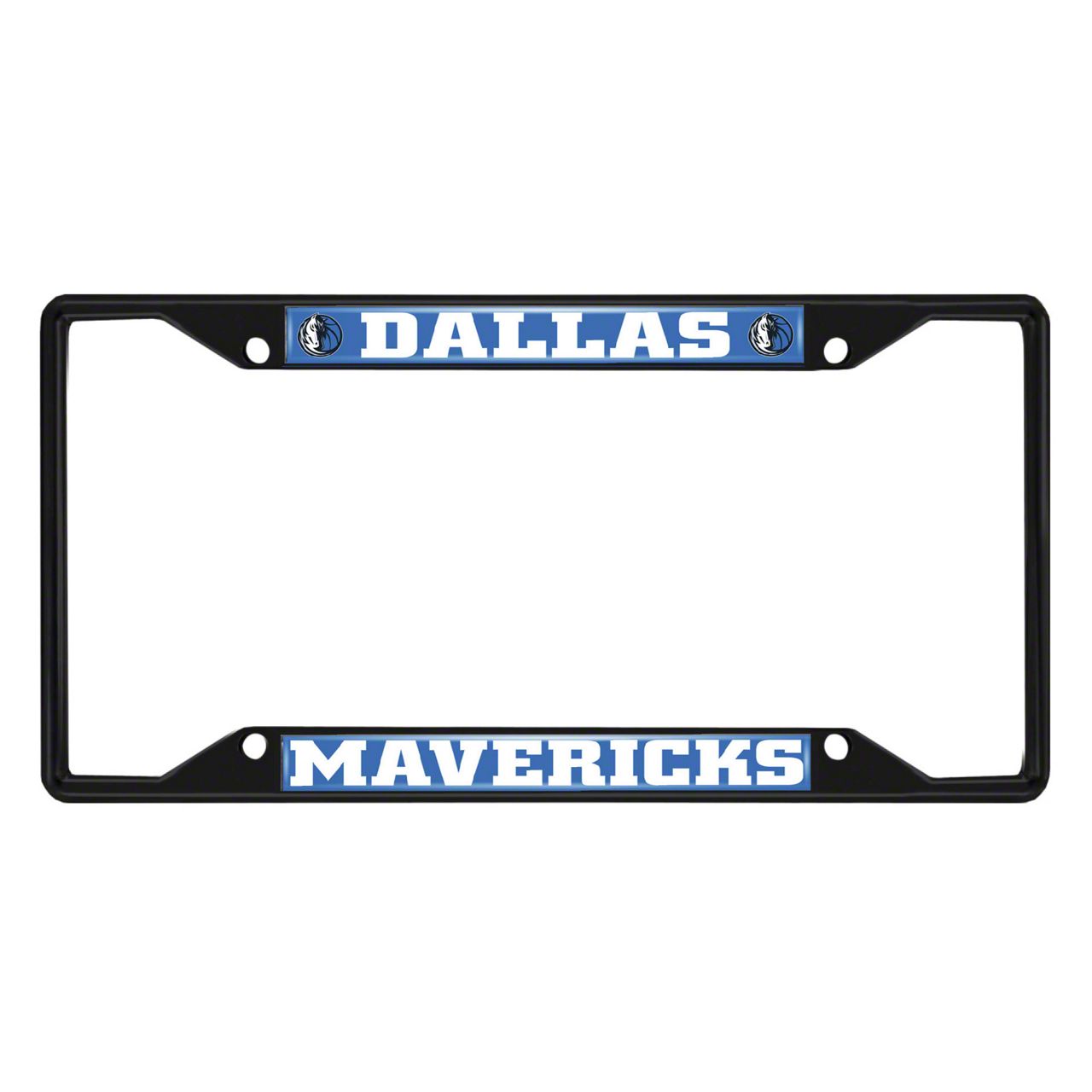 Universal XT License Plate Frame with Dallas Mavericks Logo; Black and ...