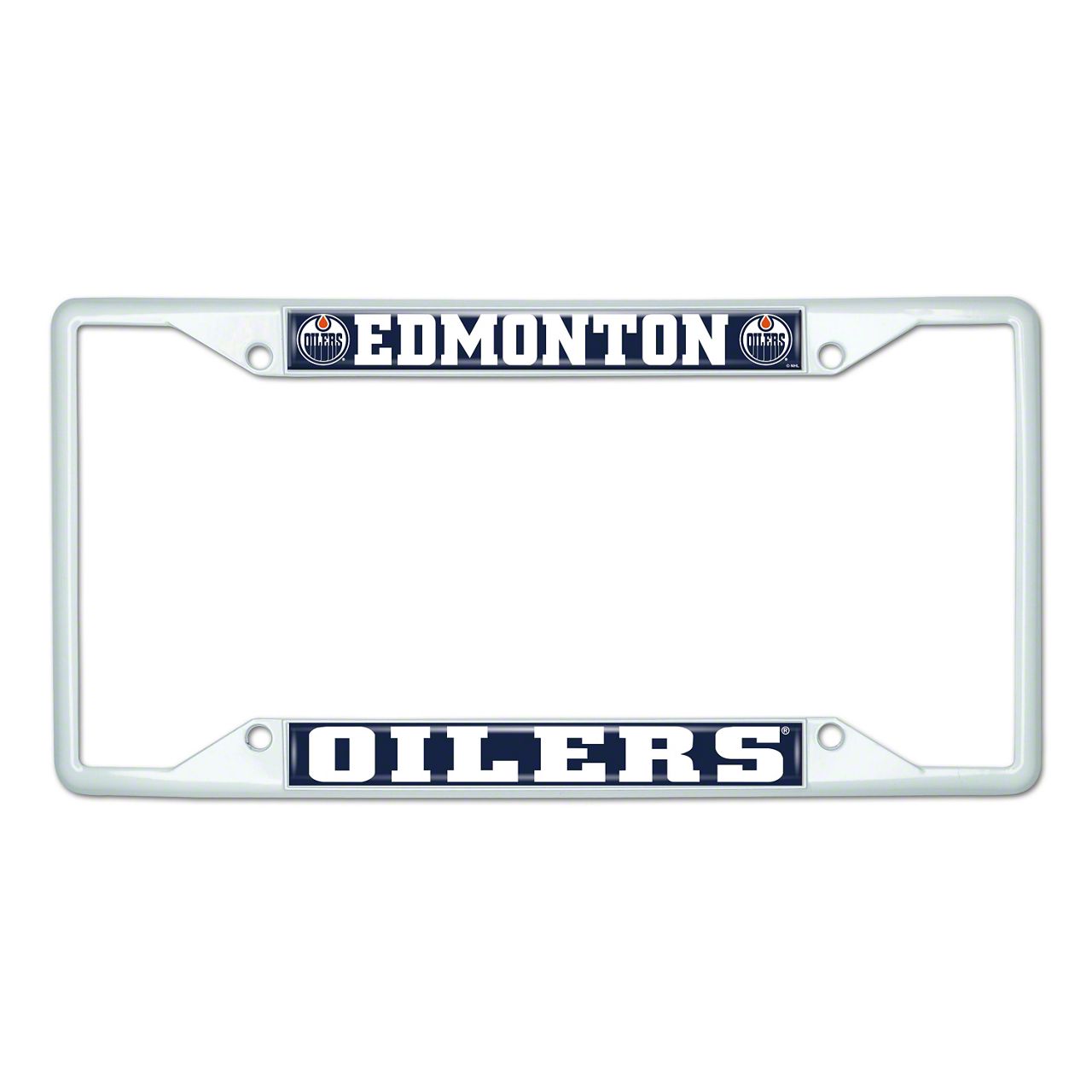 Universal XT License Plate Frame with Edmonton Oilers; White (Universal ...