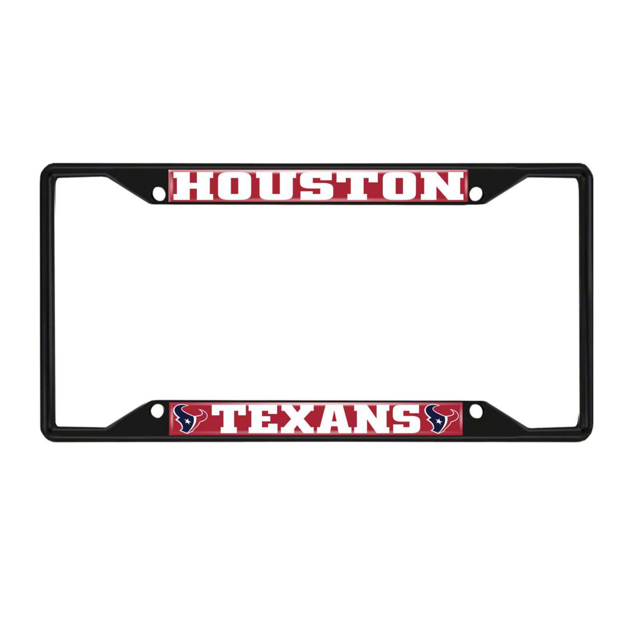 Universal XT License Plate Frame with Houston Texans Logo; Black and ...
