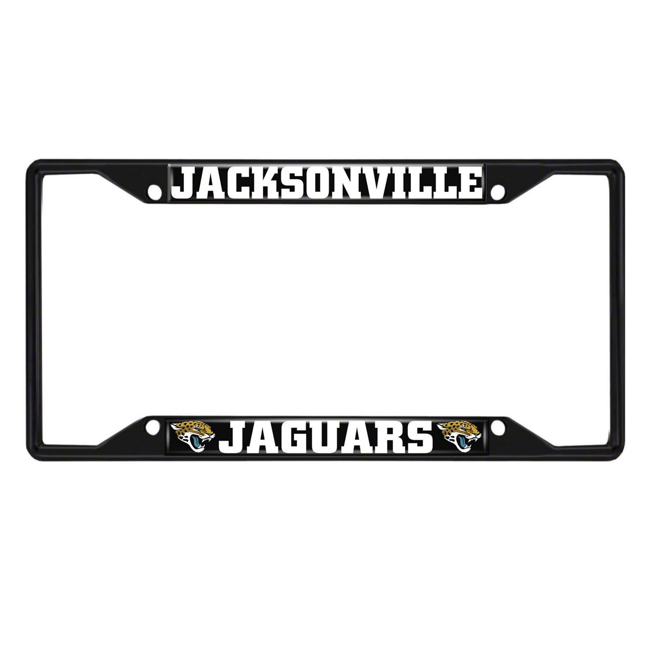 Universal XT License Plate Frame with Jacksonville Jaguars Logo; Black ...