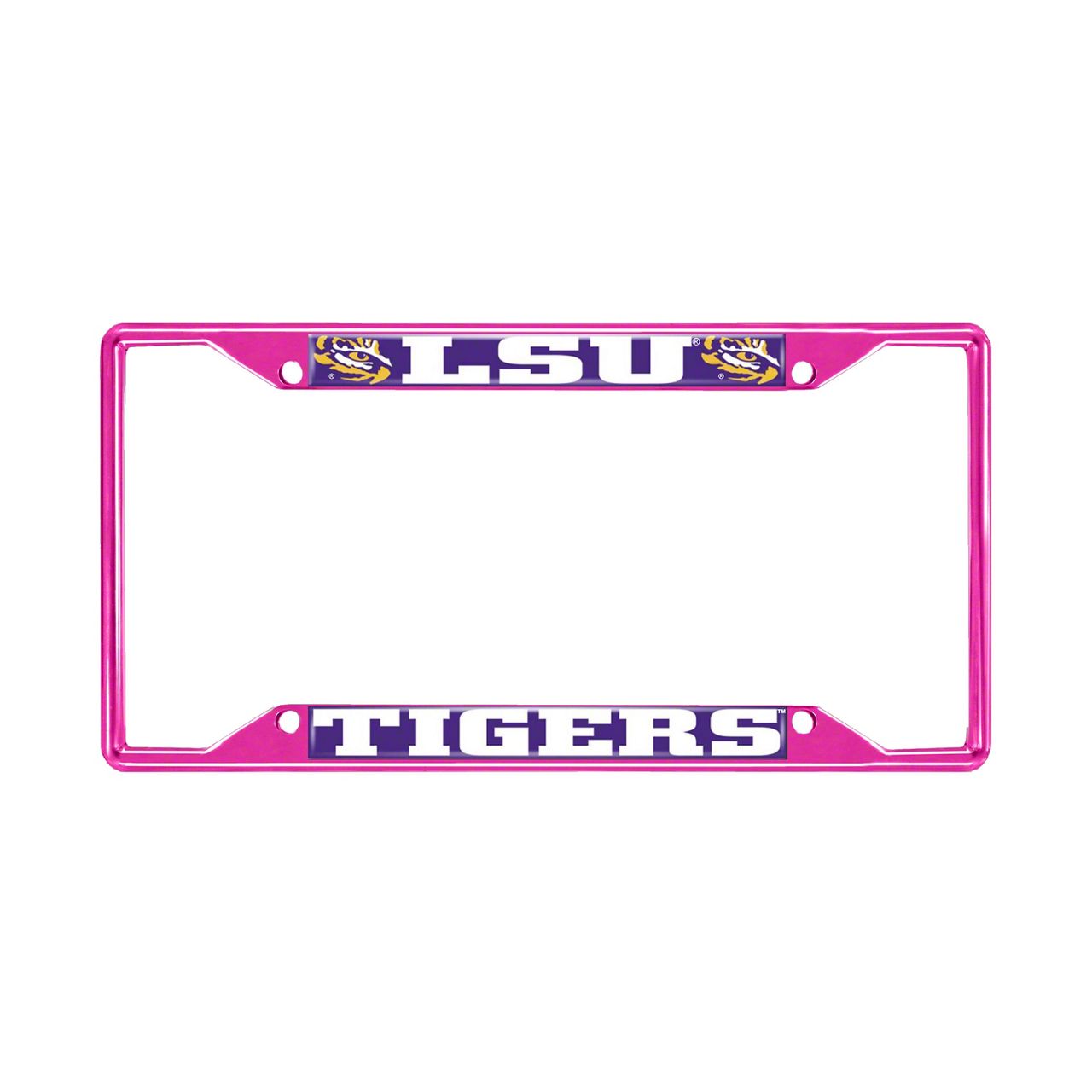 Universal XT License Plate Frame with LSU; Pink (Universal; Some ...