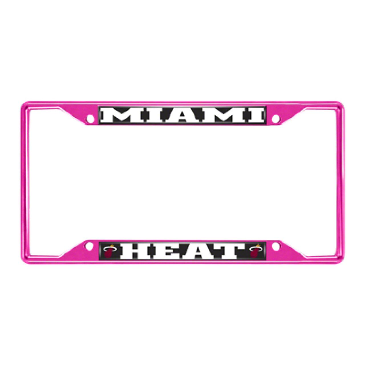 Universal XT License Plate Frame with Miami Heat; Pink (Universal; Some ...