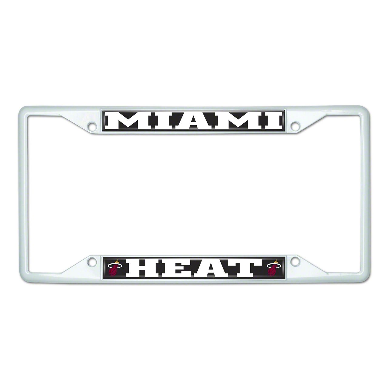 Universal XT License Plate Frame with Miami Heat; White (Universal ...
