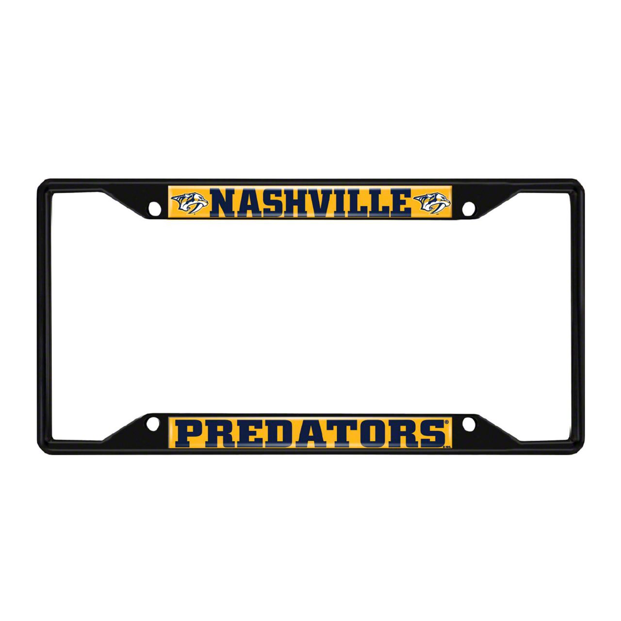 Universal XT License Plate Frame with Nashville Predators Logo; Black ...