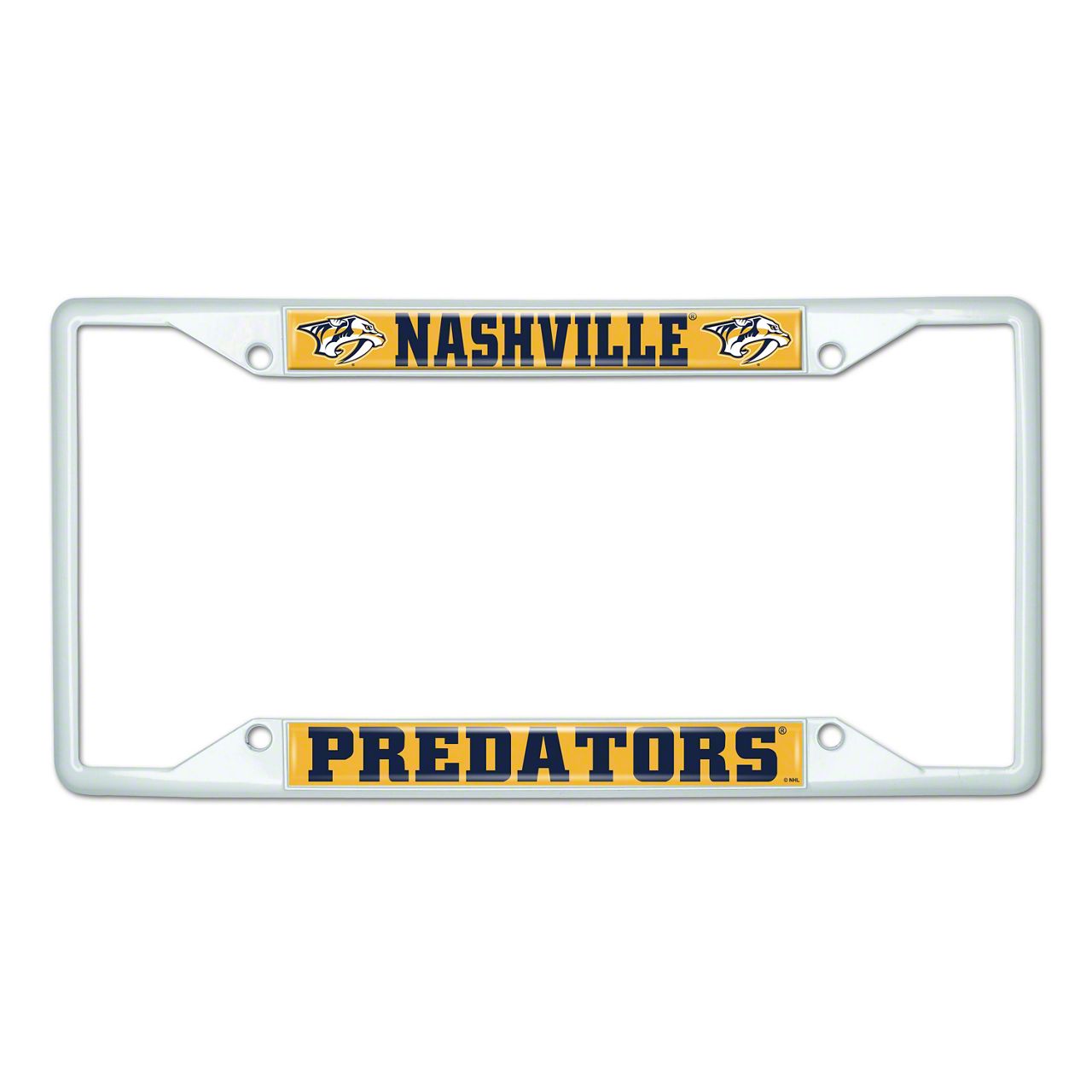 Universal XT License Plate Frame with Nashville Predators; White ...