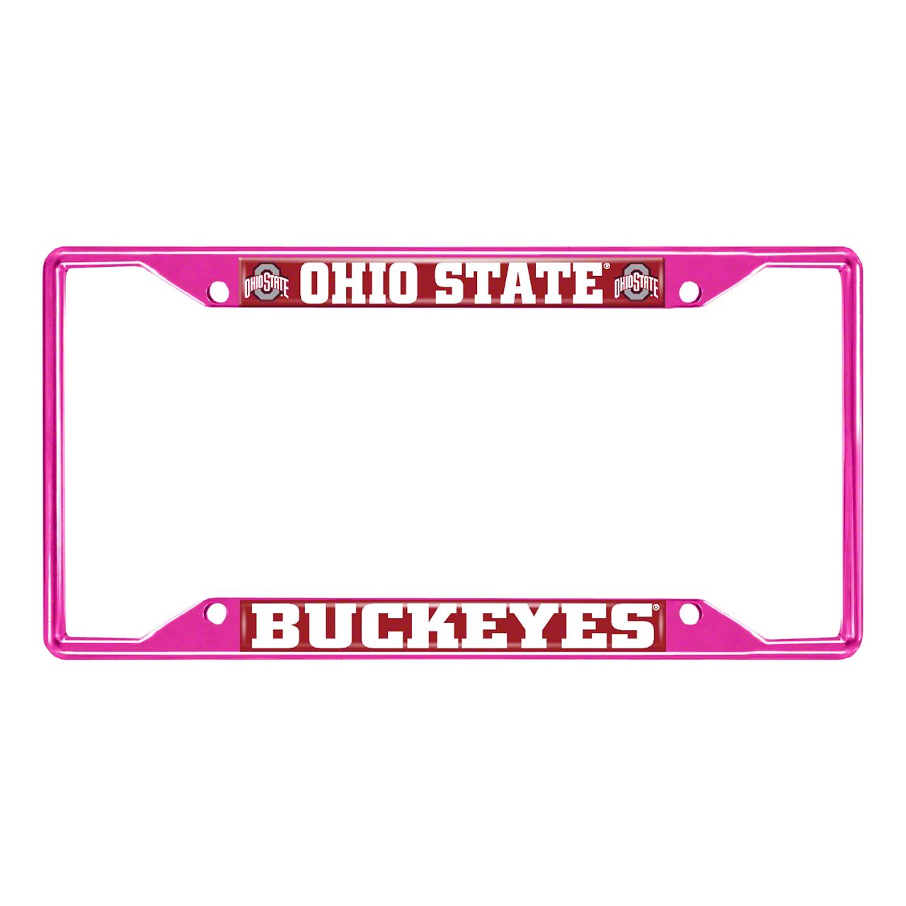 Universal XT License Plate Frame with Ohio State; Pink (Universal; Some ...