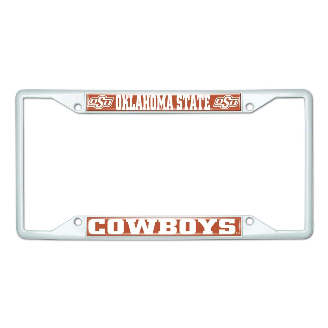 Universal XT License Plate Frame with Oklahoma State; White (Universal ...