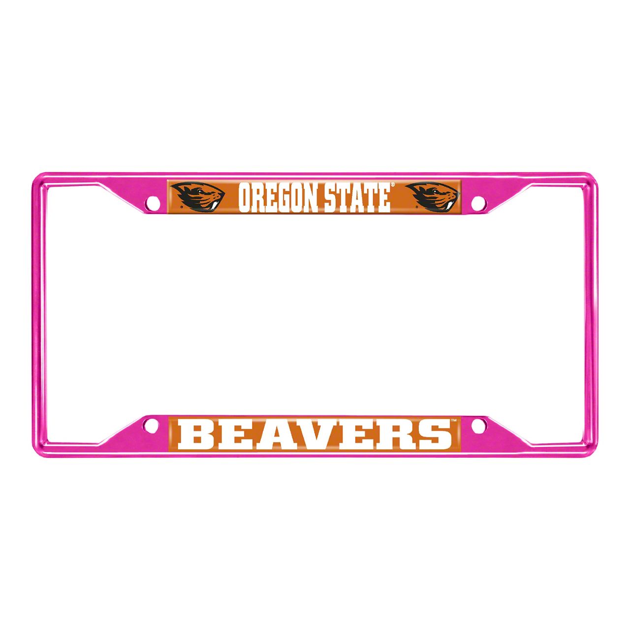 Universal XT License Plate Frame with Oregon State; Pink (Universal ...