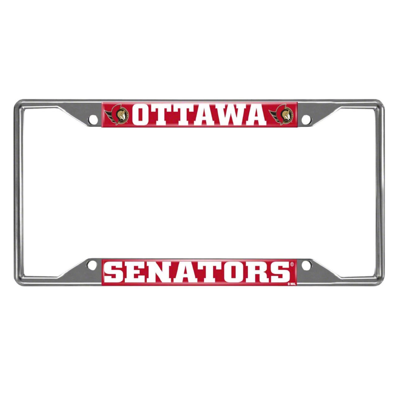 Universal XT License Plate Frame with Ottawa Senators Logo; Chrome ...