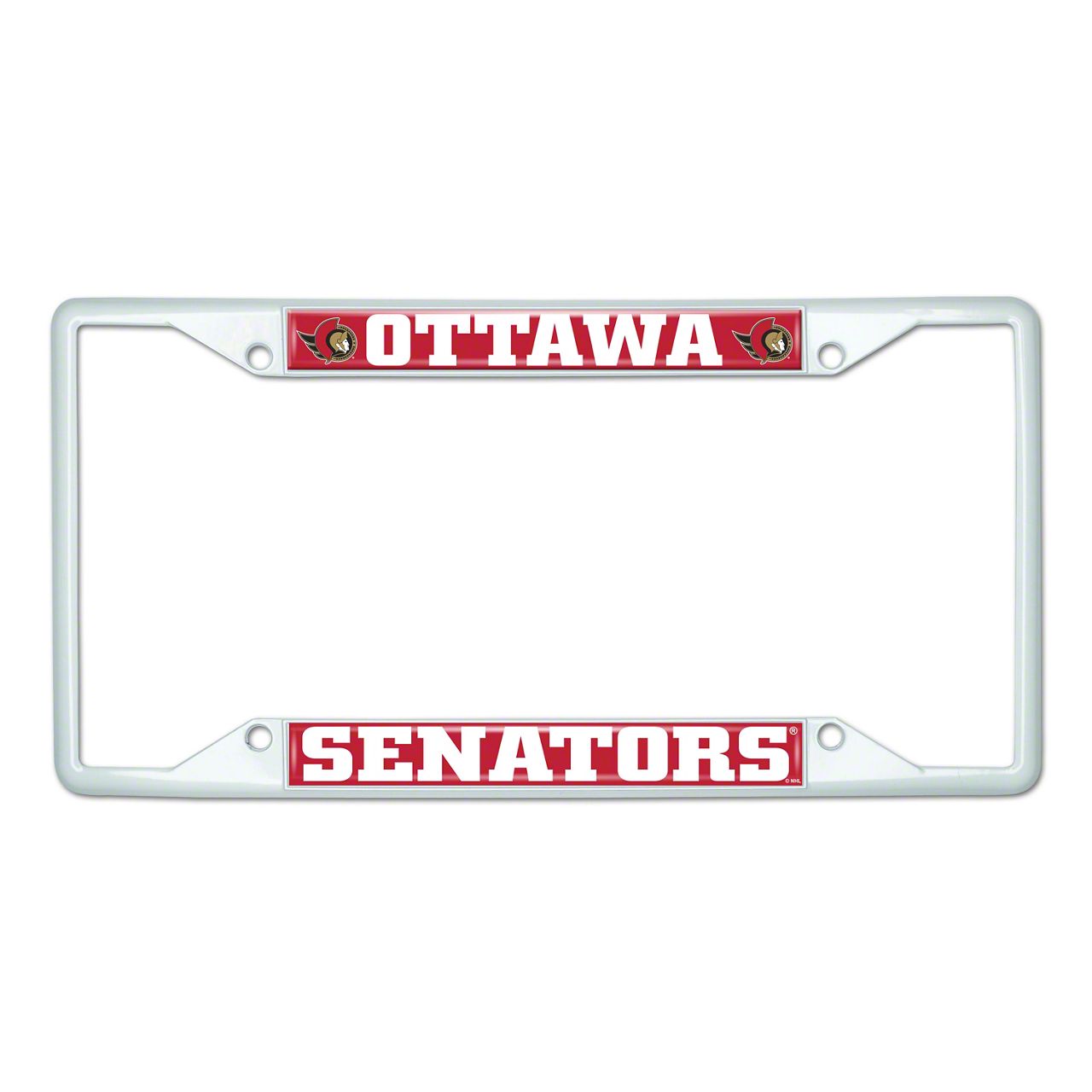 Universal XT License Plate Frame with Ottawa Senators; White (Universal ...