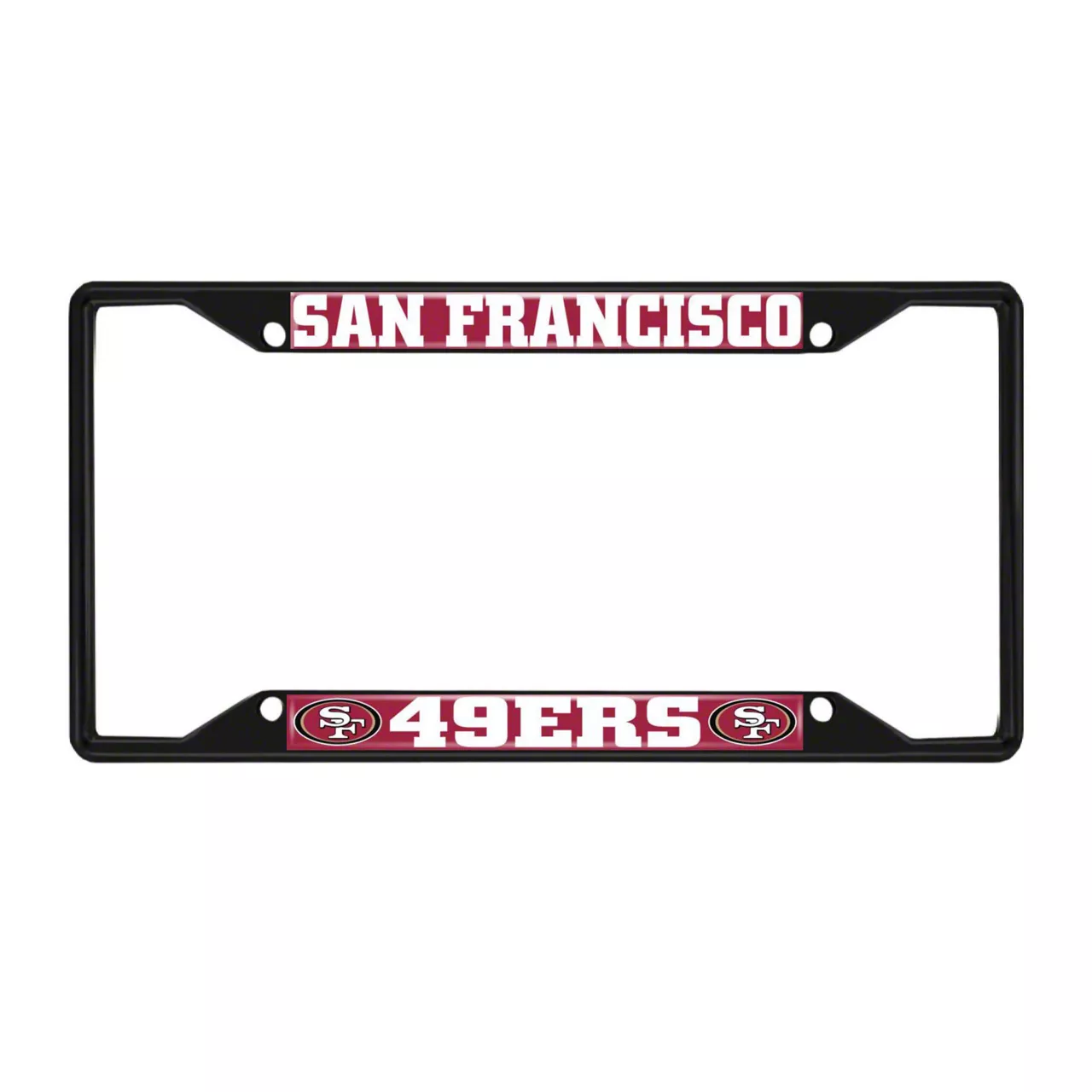 Universal XT License Plate Frame with San Francisco 49ers Logo; Black ...