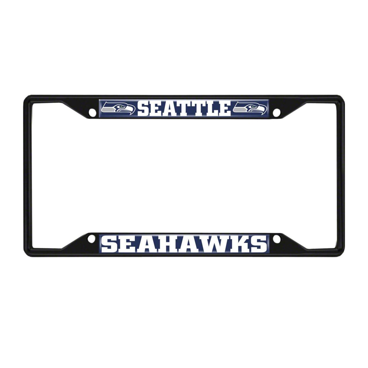 Universal XT License Plate Frame with Seattle Seahawks Logo; Black and ...