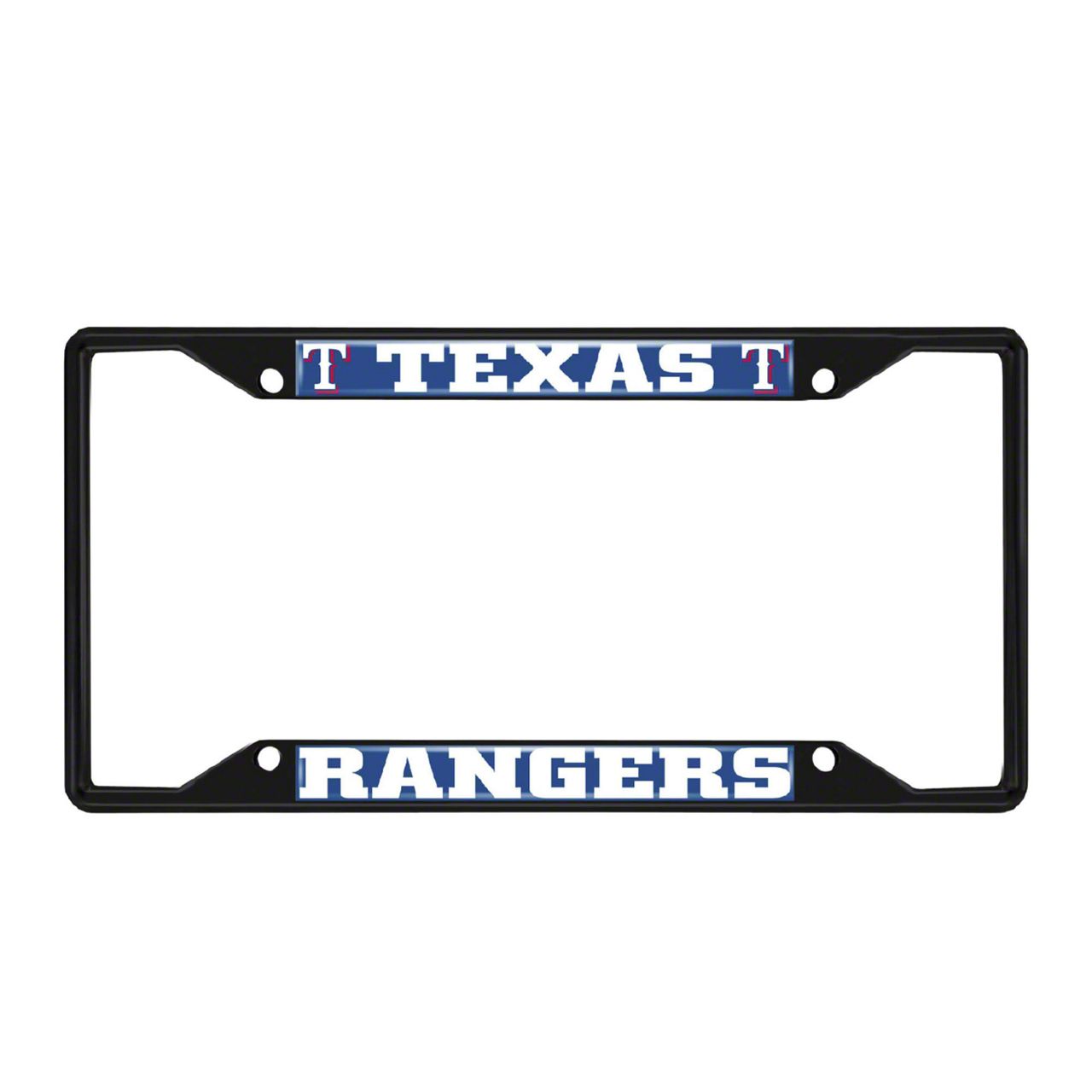 Universal XT License Plate Frame with Texas Rangers Logo; Black and ...