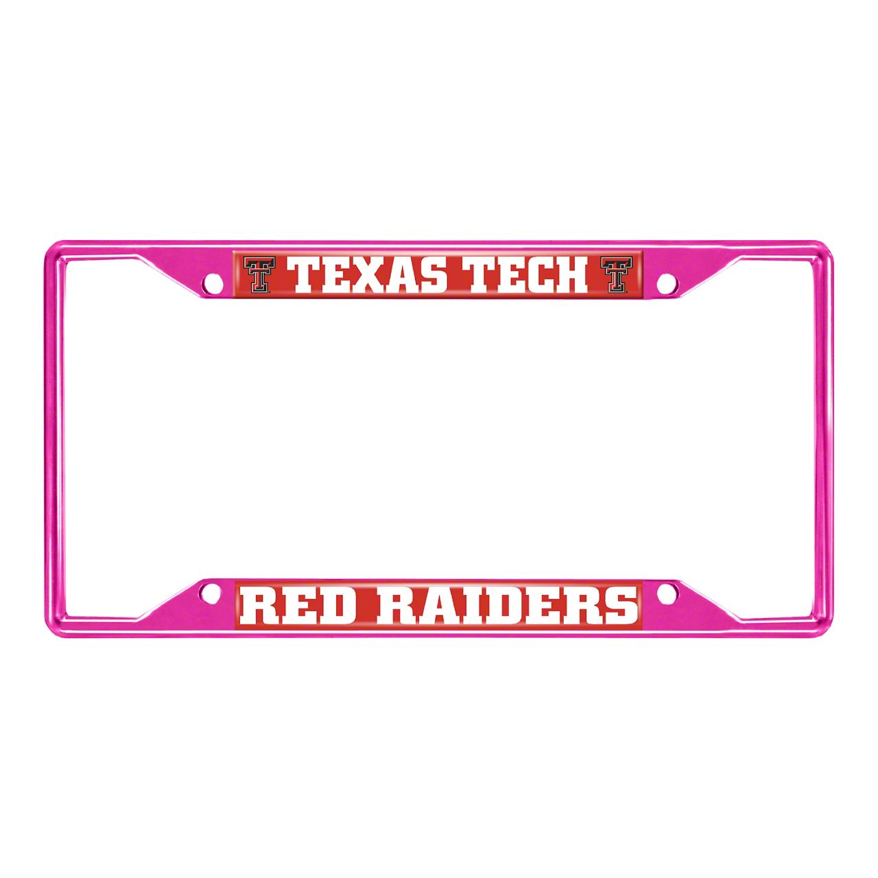 Universal XT License Plate Frame with Texas Tech; Pink (Universal; Some ...