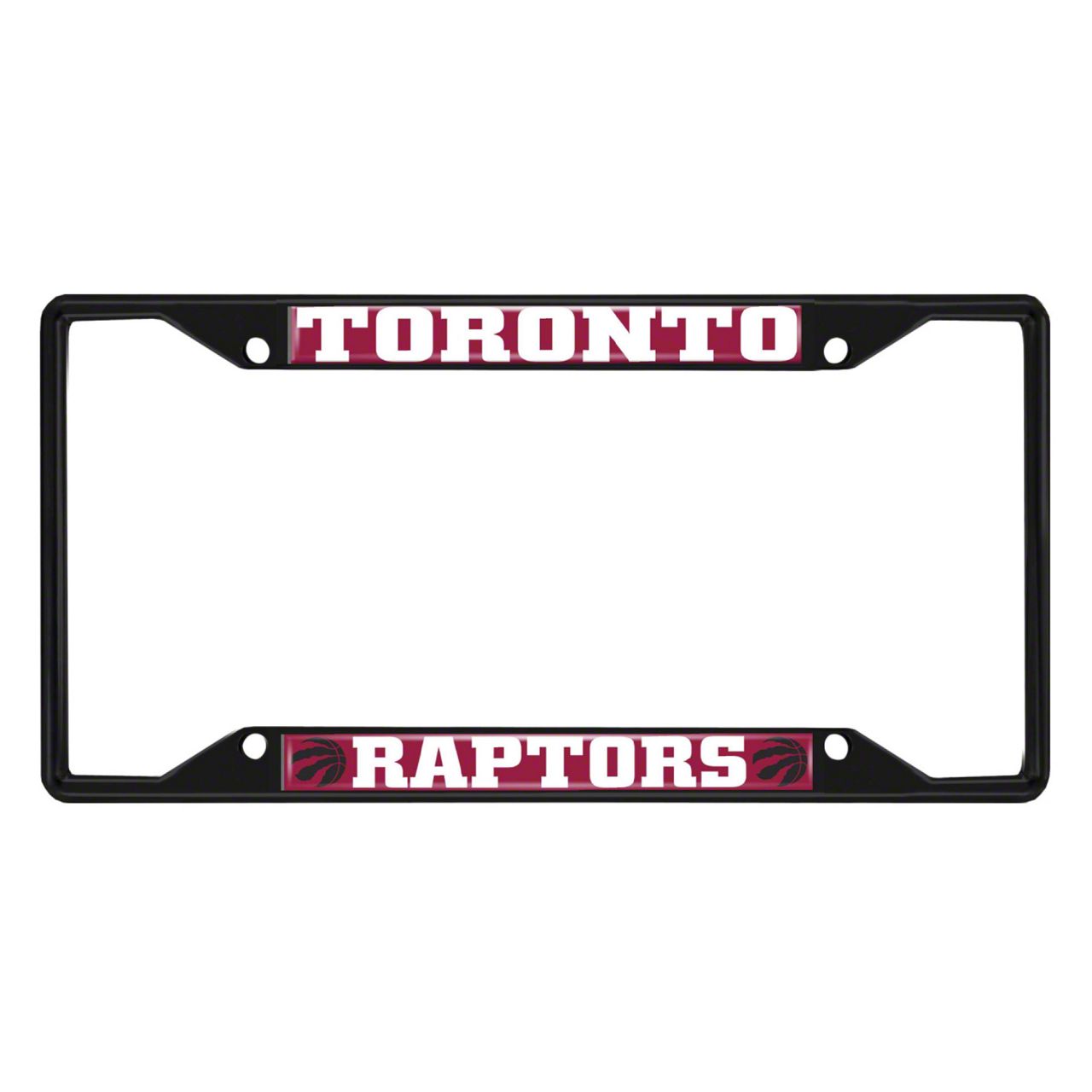Universal XT License Plate Frame with Toronto Raptors Logo; Black and ...