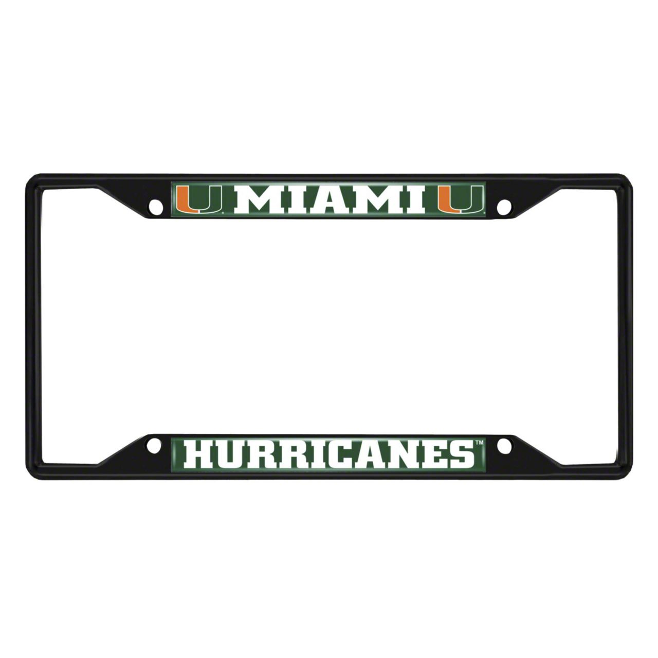 Universal XT License Plate Frame with University of Miami Logo; Black ...