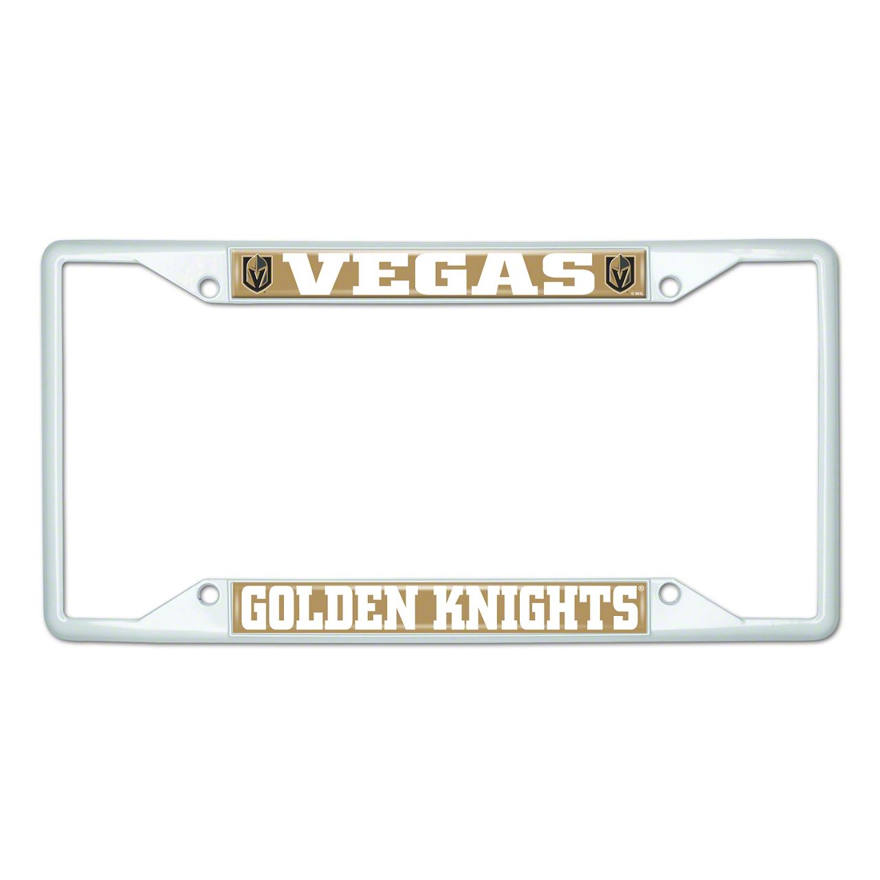 Universal XT License Plate Frame with Vegas Golden Knights; White ...