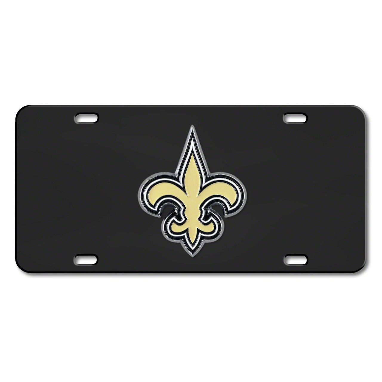 Universal XT License Plate with New Orleans Saints Logo; Black ...