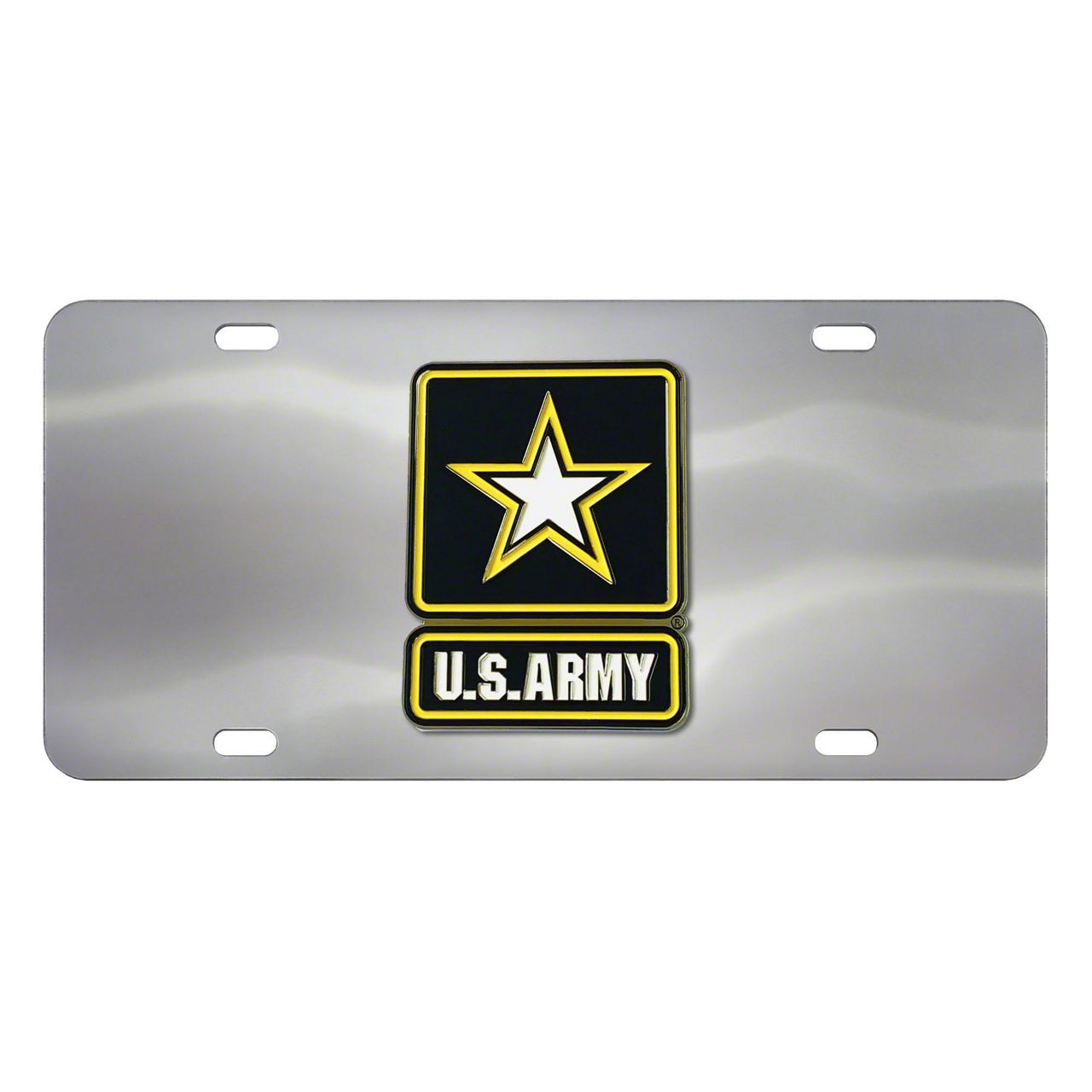 Universal XT License Plate with U.S. Army Logo; Chrome (Universal; Some ...