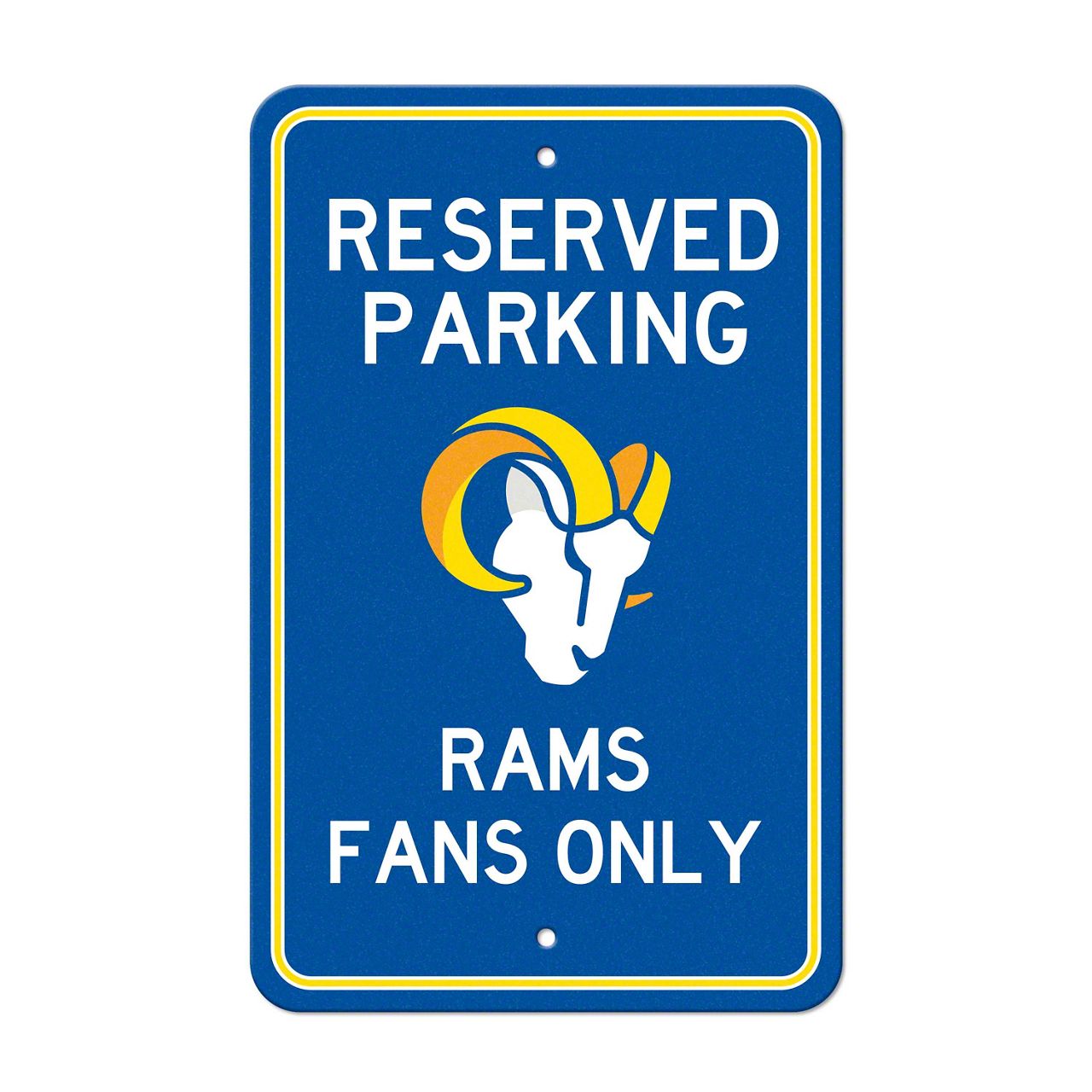 Universal XT Parking Sign with Los Angeles Rams Logo; Blue - Free Shipping