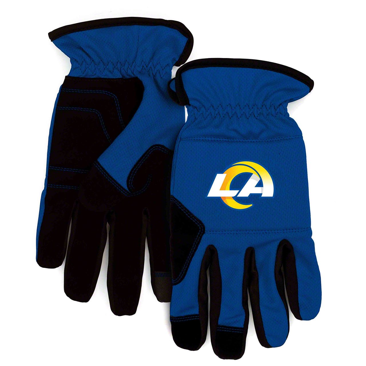 Universal XT Work Gloves with Los Angeles Rams Logo; Royal Blue/Black ...