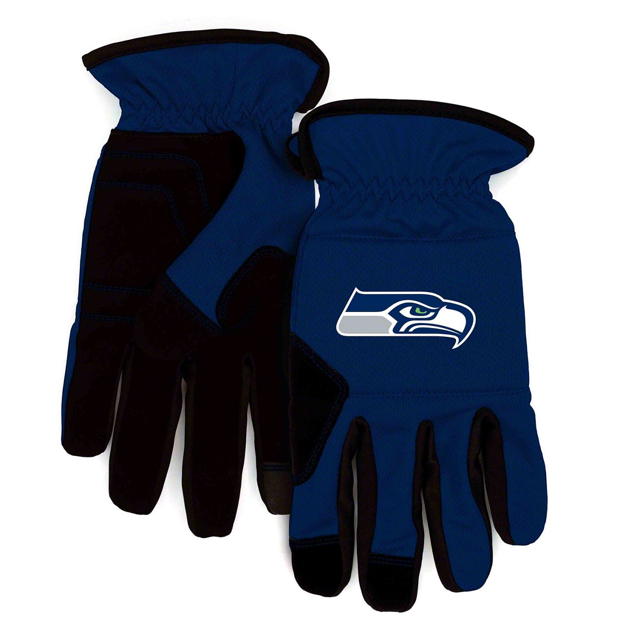 Universal XT Work Gloves with Seattle Seahawks Logo; Navy Blue/Black ...