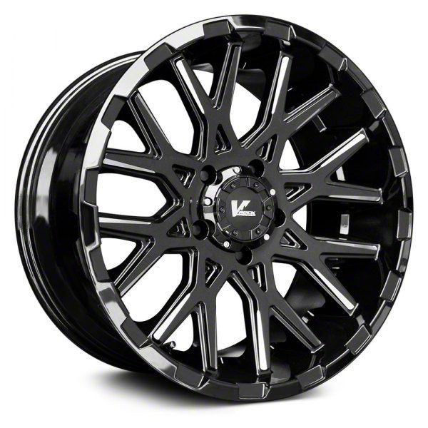 V-Rock Off-Road Wheels Toyota 4-Runner Recoil Gloss Black Milled 6-Lug ...