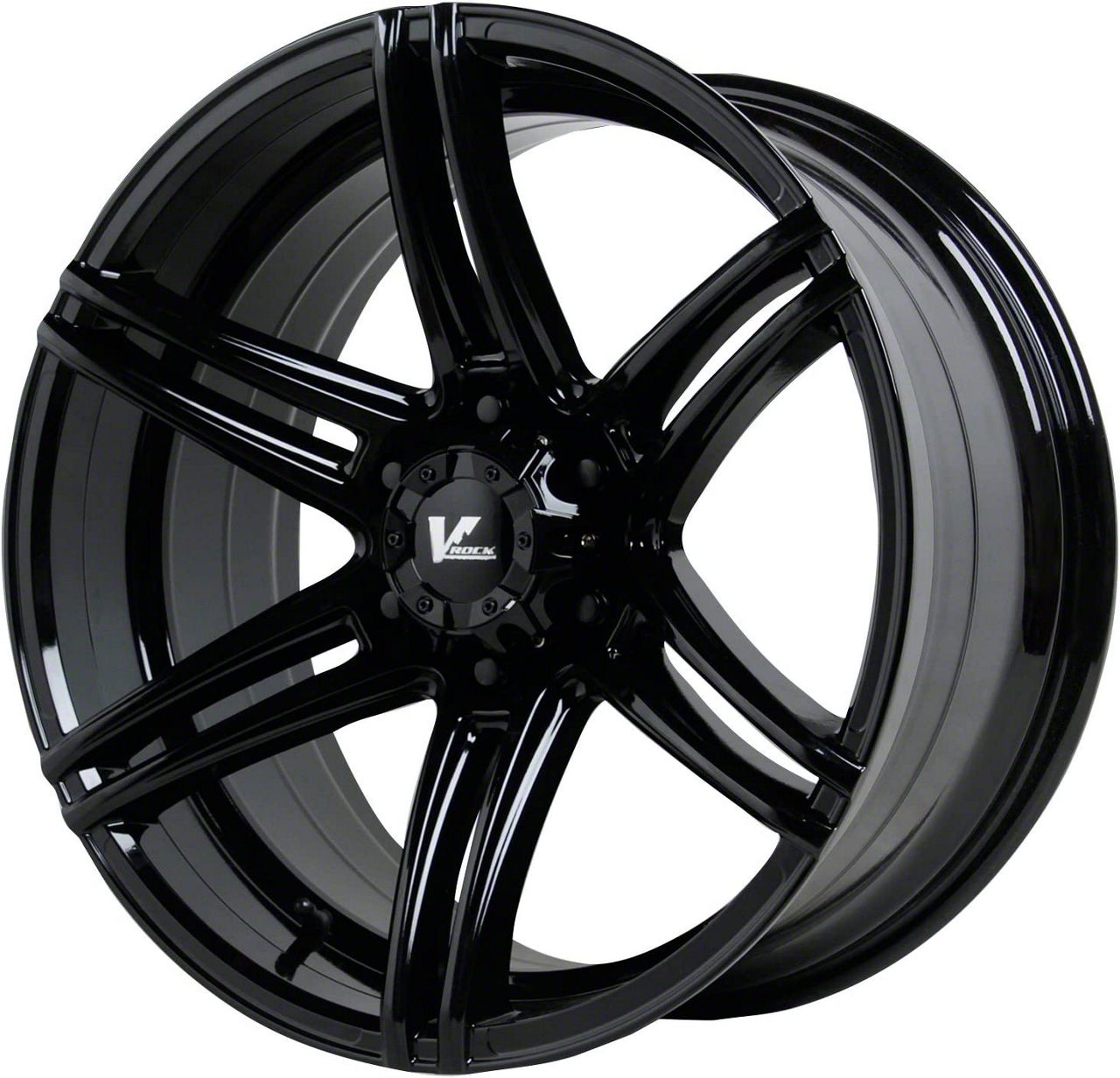V-Rock Off-Road Wheels Tundra Terrain Matte Black 6-Lug Wheel; 20x9.5 ...