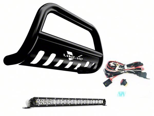 Frontier Bull Bar with 20-Inch LED Light Bar; Black (05-26 Frontier ...