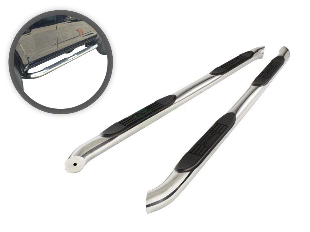Toyota 4-Runner 3-Inch Round Side Step Bars; Stainless Steel (10-24 ...