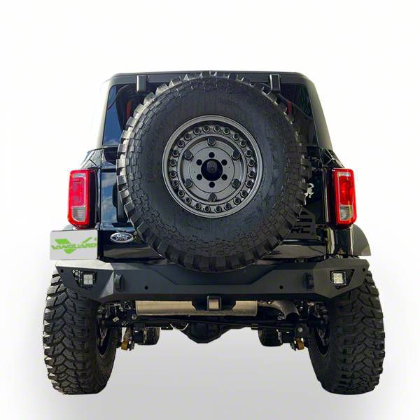 Bronco HD Rear Bumper with LED Cubes; Black (21-26 Bronco, Excluding ...