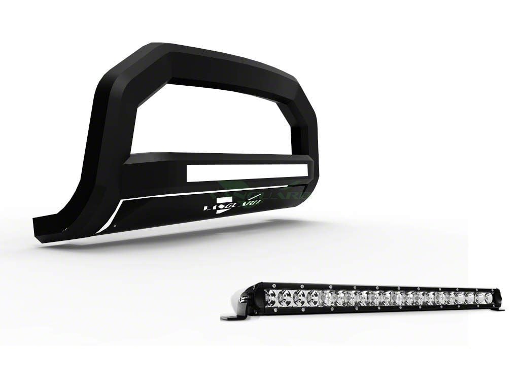 Tundra Optimus Wide Bull Bar with 18-Inch LED Light Bar; Black (07-21 ...