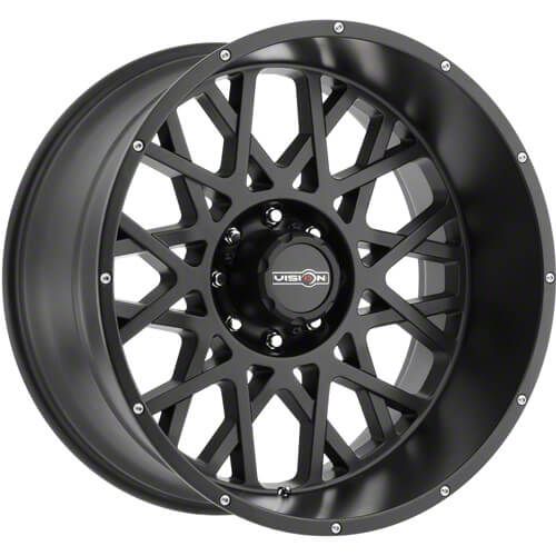 Vision Off-Road Jeep Wrangler Rocker Satin Black Wheel; 18x9; -12mm ...