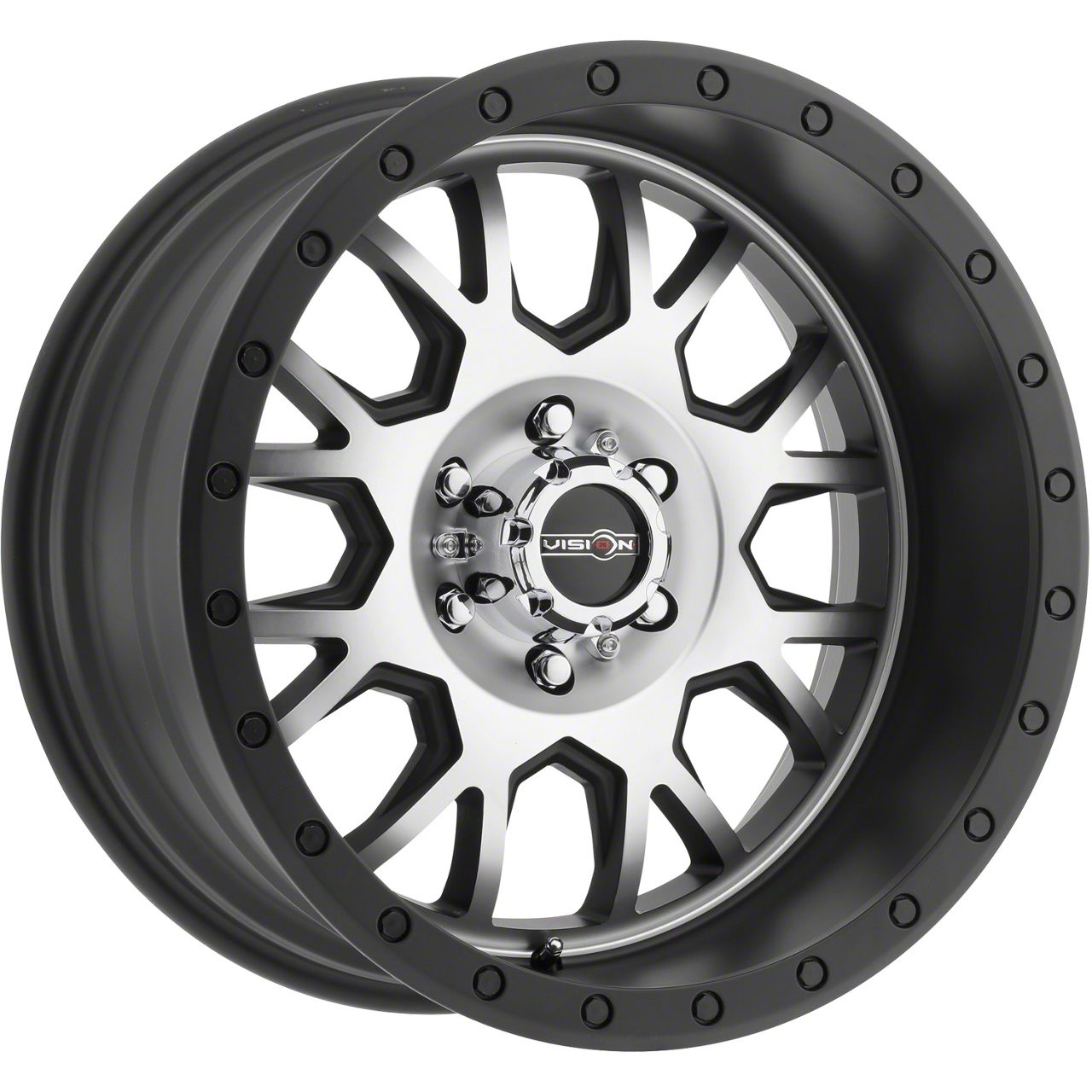 Vision Off-Road Toyota 4-Runner GV8 Invader Matte Black Machined 6-Lug ...