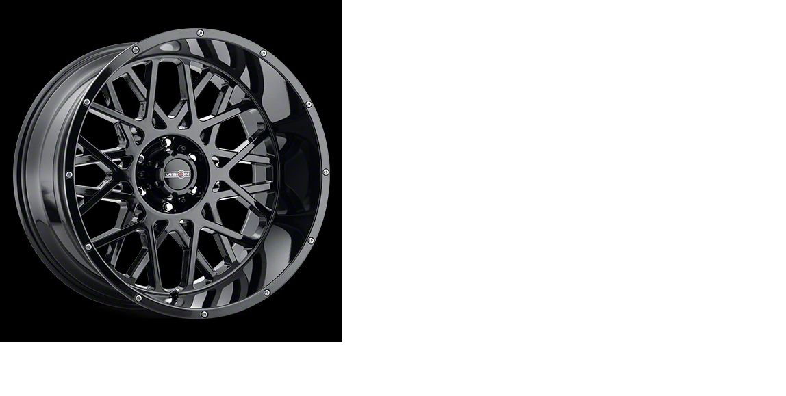Vision Wheel Titan Rocker Gloss Black 6-Lug Wheel; 22x10; -19mm Offset ...