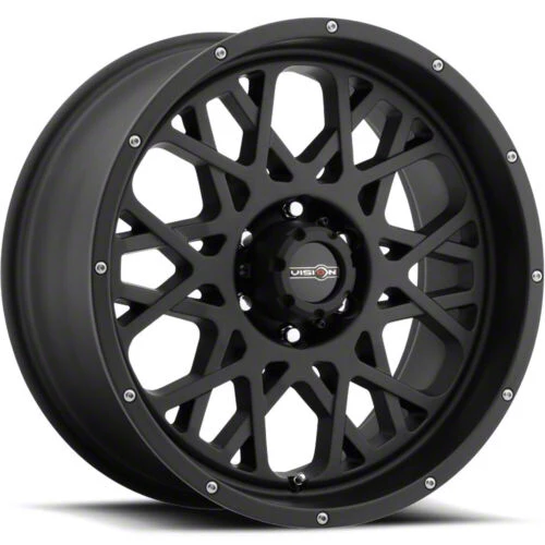 Vision Off-Road Titan Rocker Satin Black 6-Lug Wheel; 18x9; -12mm ...
