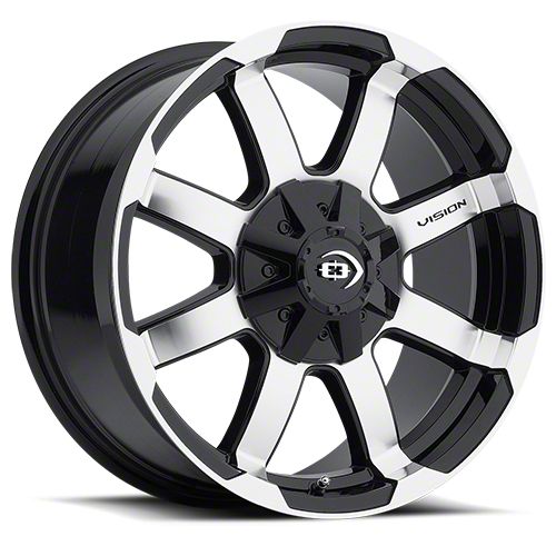 Vision Off-Road Toyota 4-Runner Valor Gloss Black Machined Face 6-Lug ...